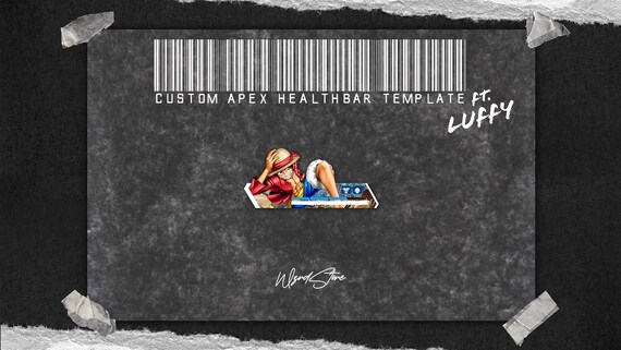 Luffy Anime Apex Legends Custom Health Bar Overlay for Live - Etsy