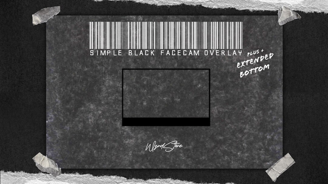 Black Facecam Overlay for Streaming "extended" Style - Clean ...