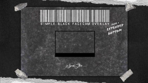 Black Facecam Overlay for Streaming extended Style - Etsy