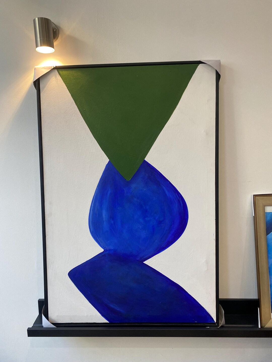 Gorgeous Abstract Geometric Shapes Painting. Framed Canvas Painted in ...