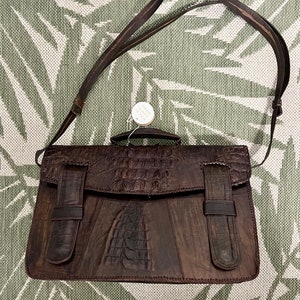 Handcrafted Vintage Alligator Briefcase/handbag/satchel From Nigeria - Etsy