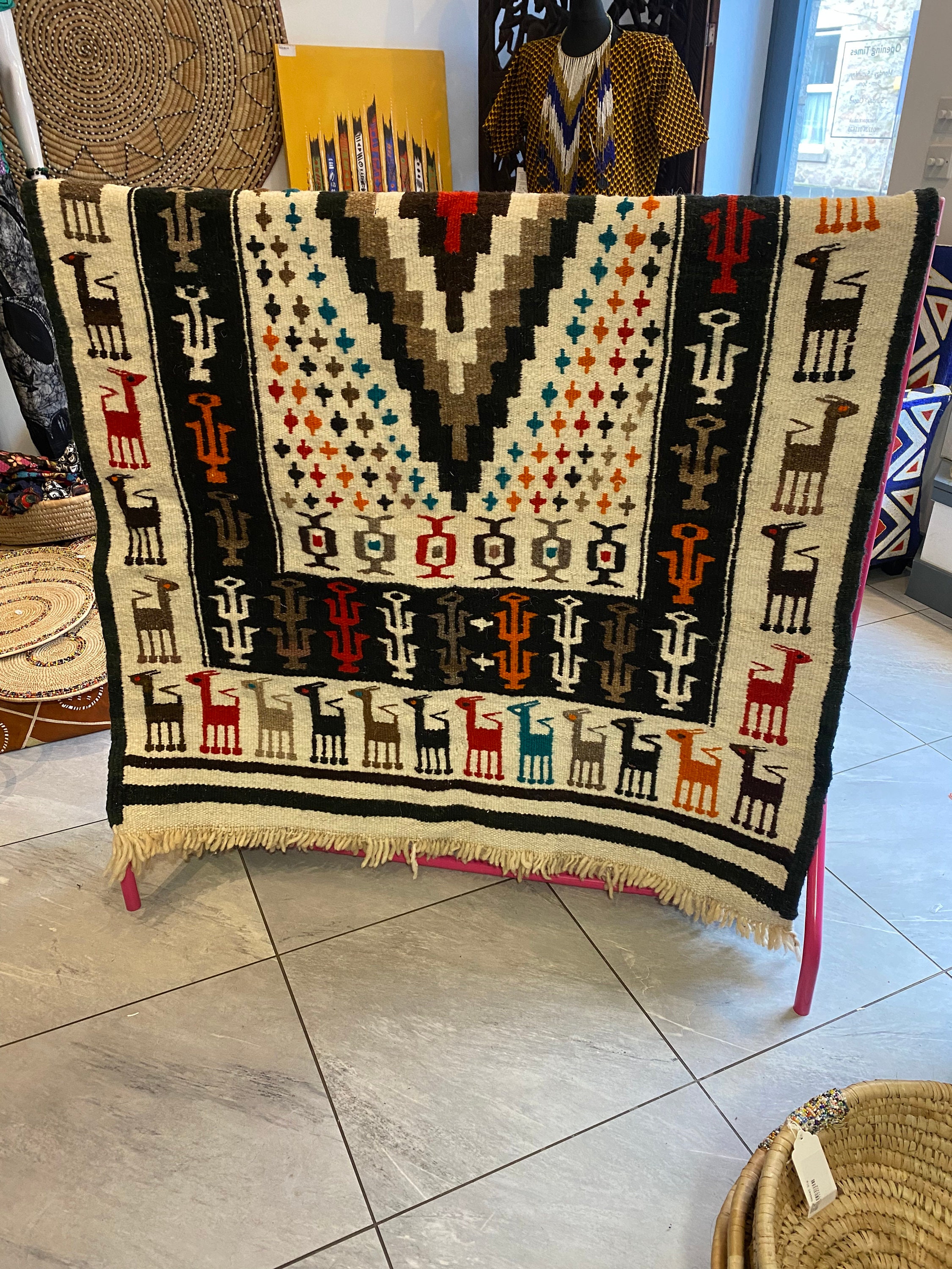 Premium Rug Made With Llama&sheeps Wool Mixed Perfect Stylish Home ...