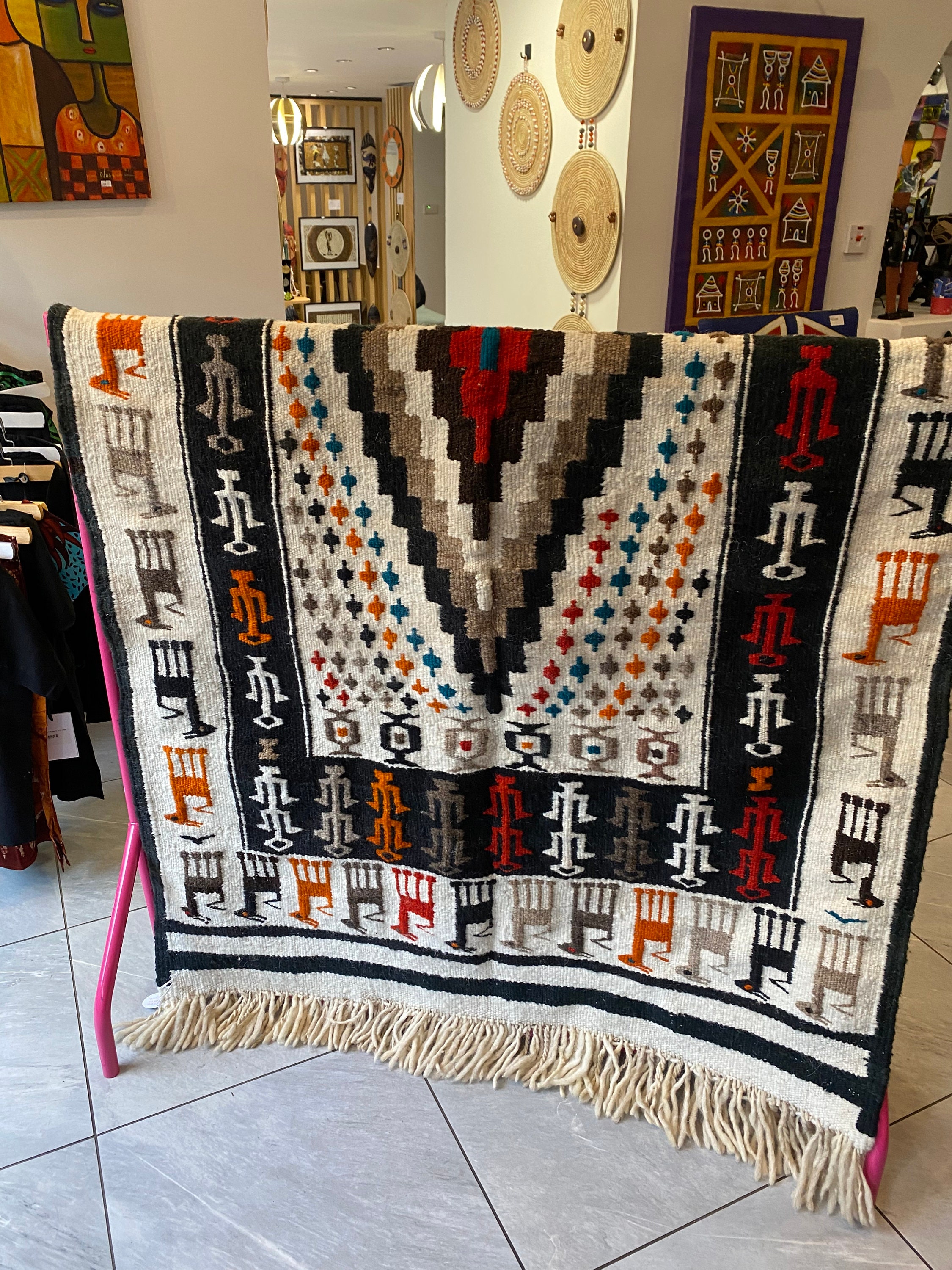 Premium Rug Made With Llama&sheeps Wool Mixed Perfect Stylish Home ...