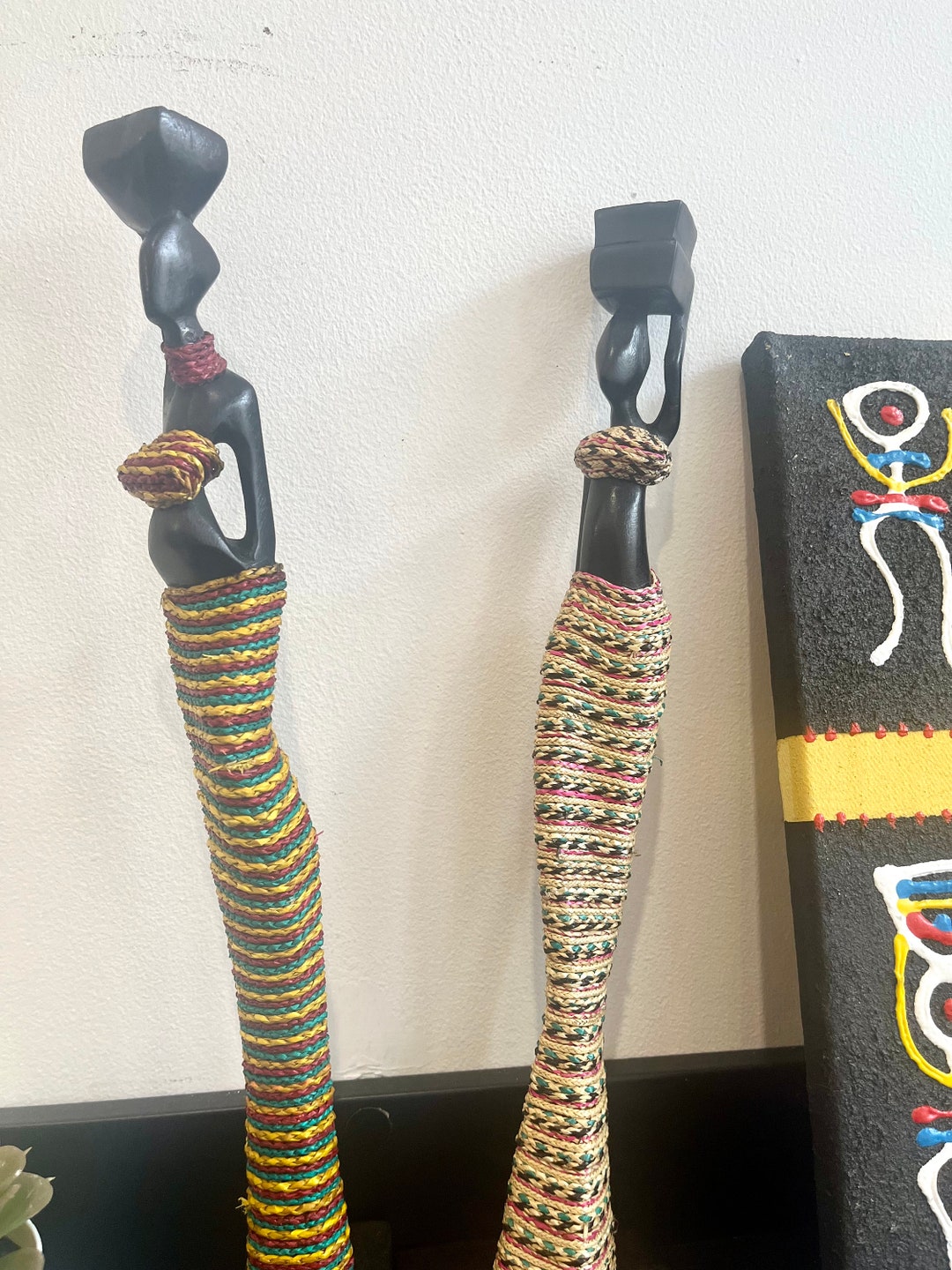 Beautiful Massai Mara Cloth Tribeswomen Figurines, Handcrafted in Kenya ...