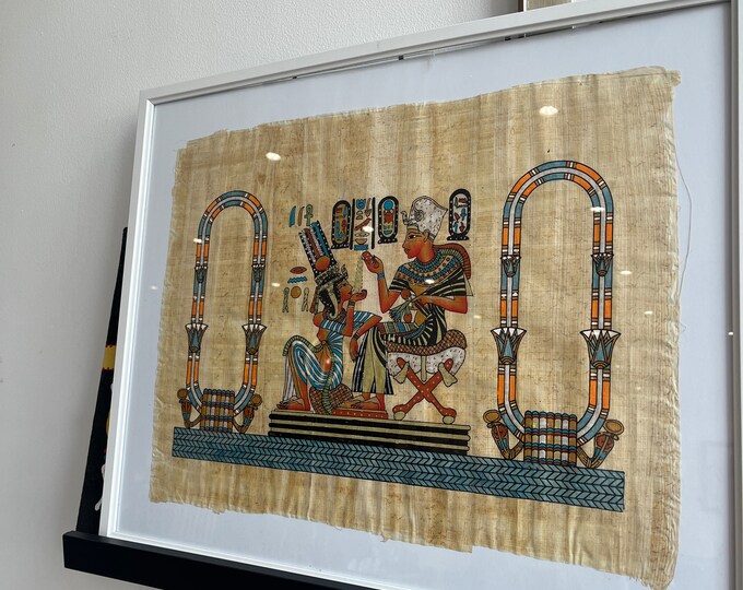 Hand Grown and Hand Crafted Beautiful Egyptian Papyrus Framed Artwork ...