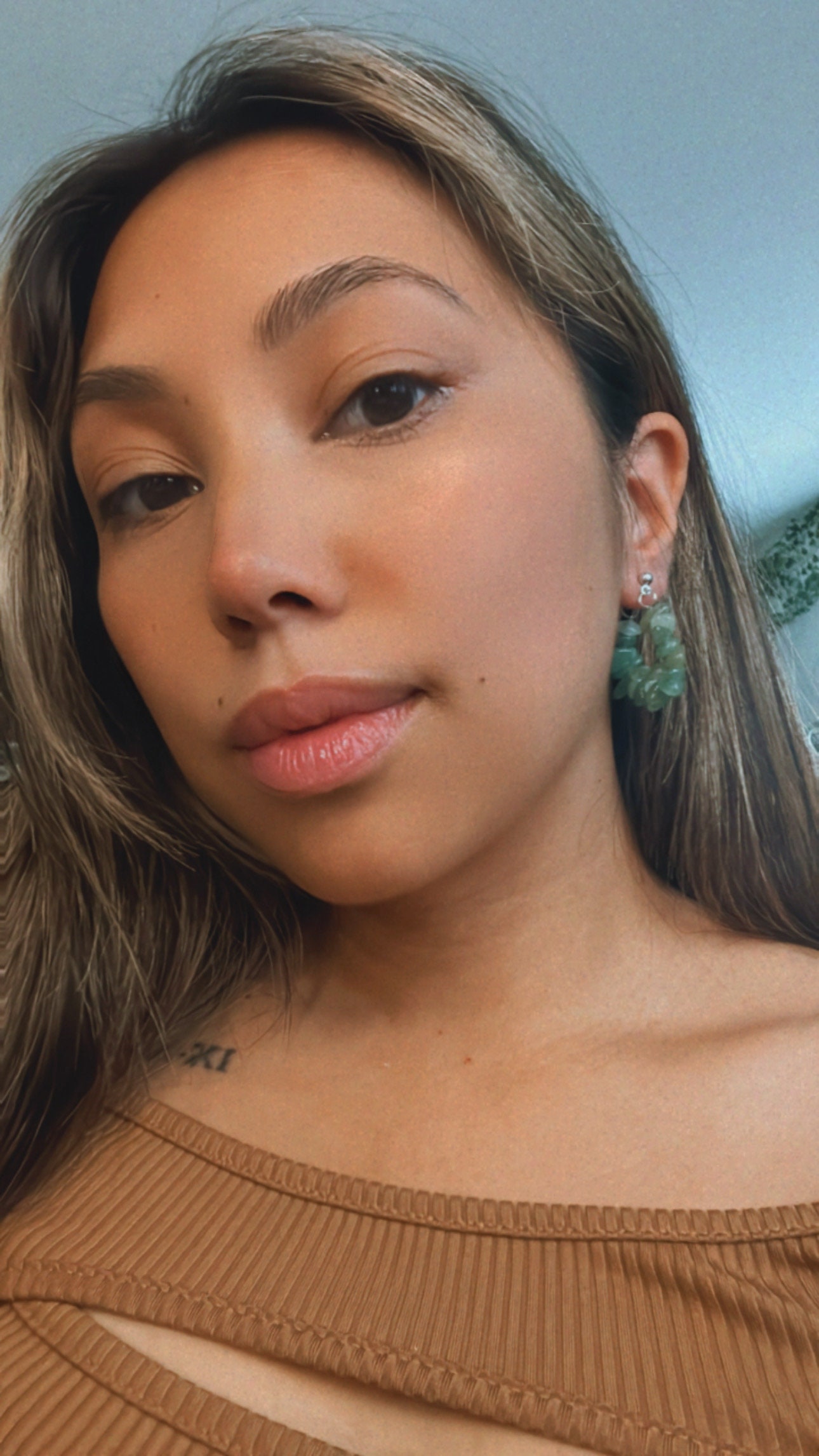 Fully Stone Natural Hoop Earrings - Etsy