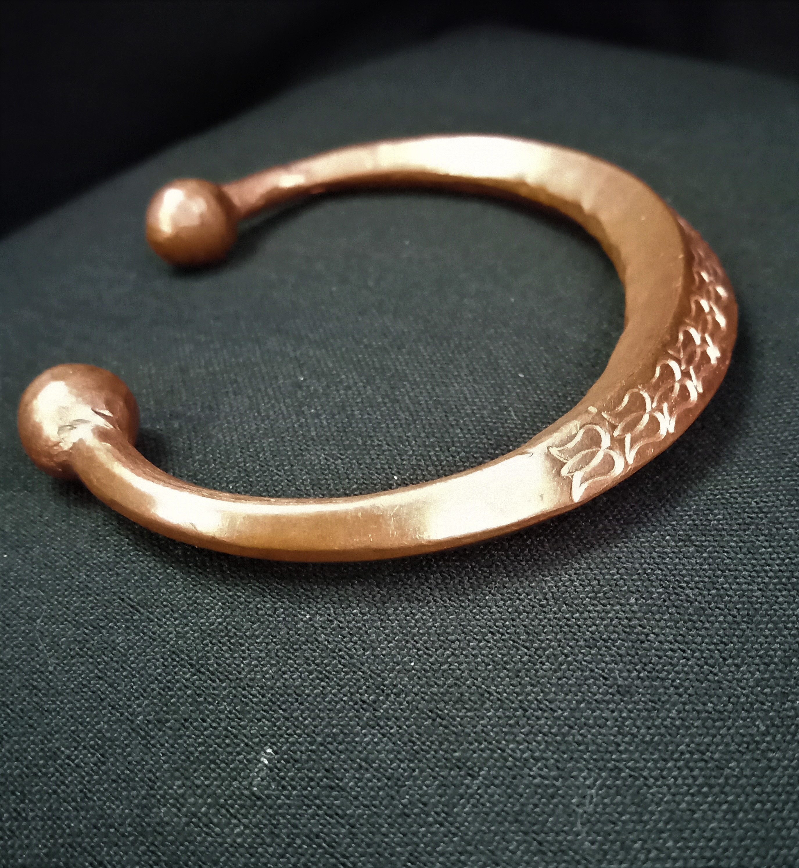 African Copper Angled Cuff/bracelet Unisex motifs and - Etsy