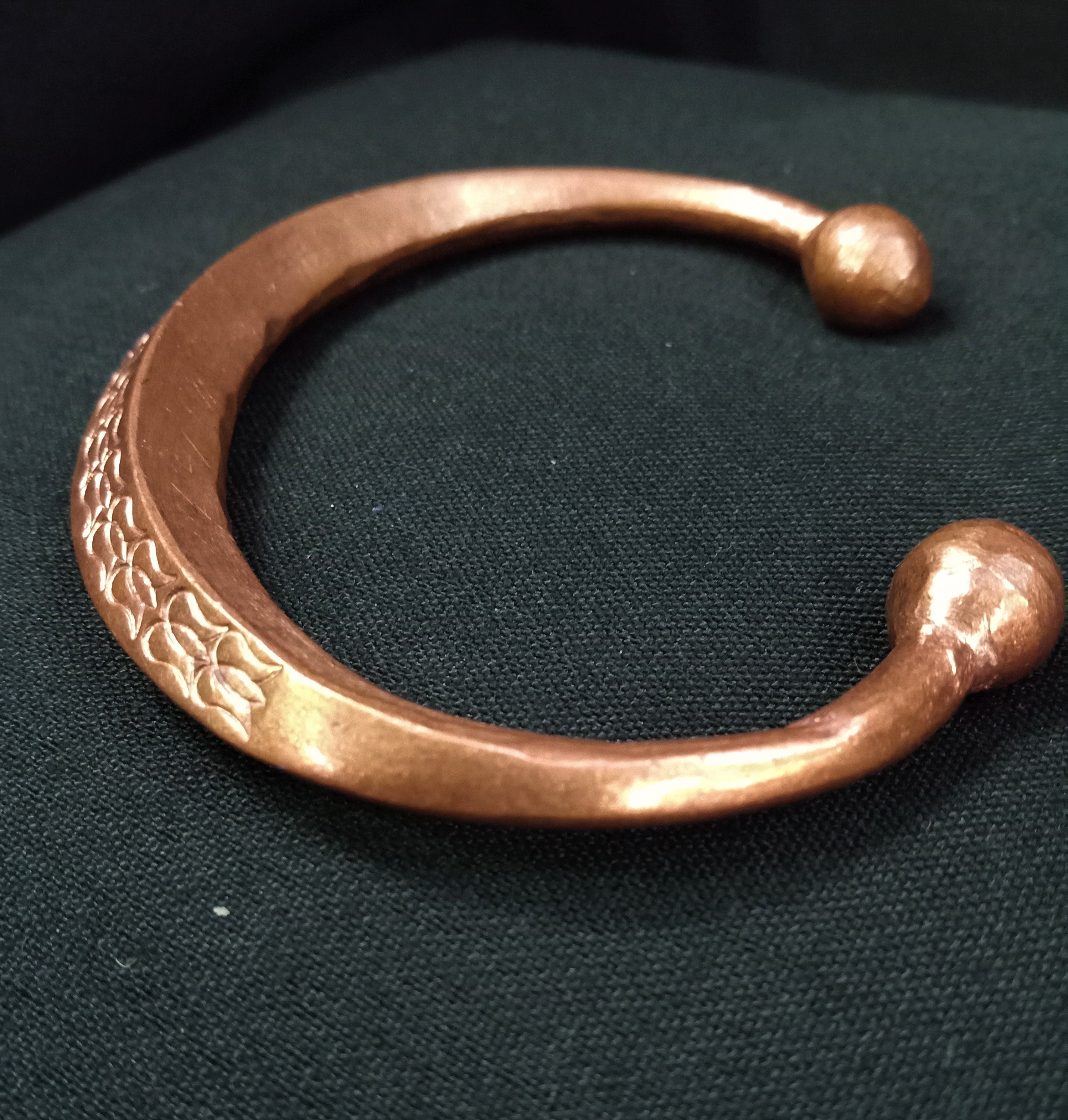 African Copper Angled Cuff/bracelet Unisex motifs and - Etsy
