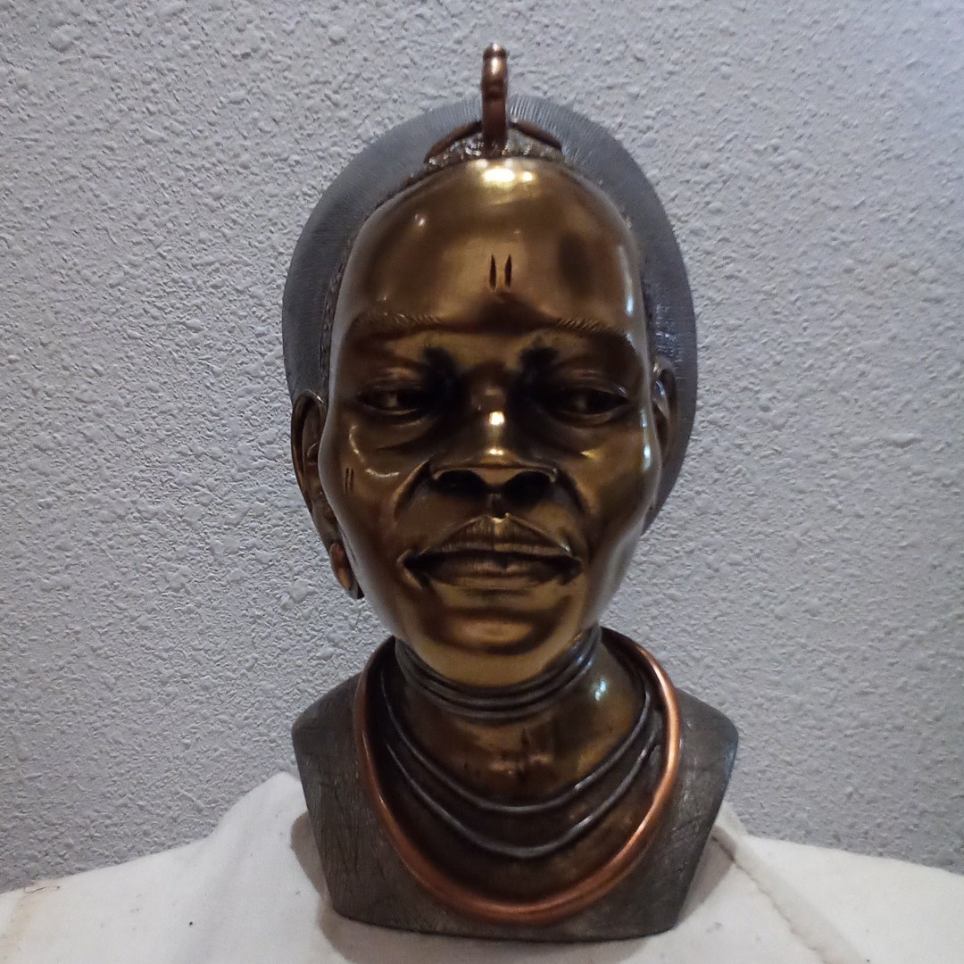 LE Casper Darare 20th Century Bronze Bust Zulu Female - Etsy