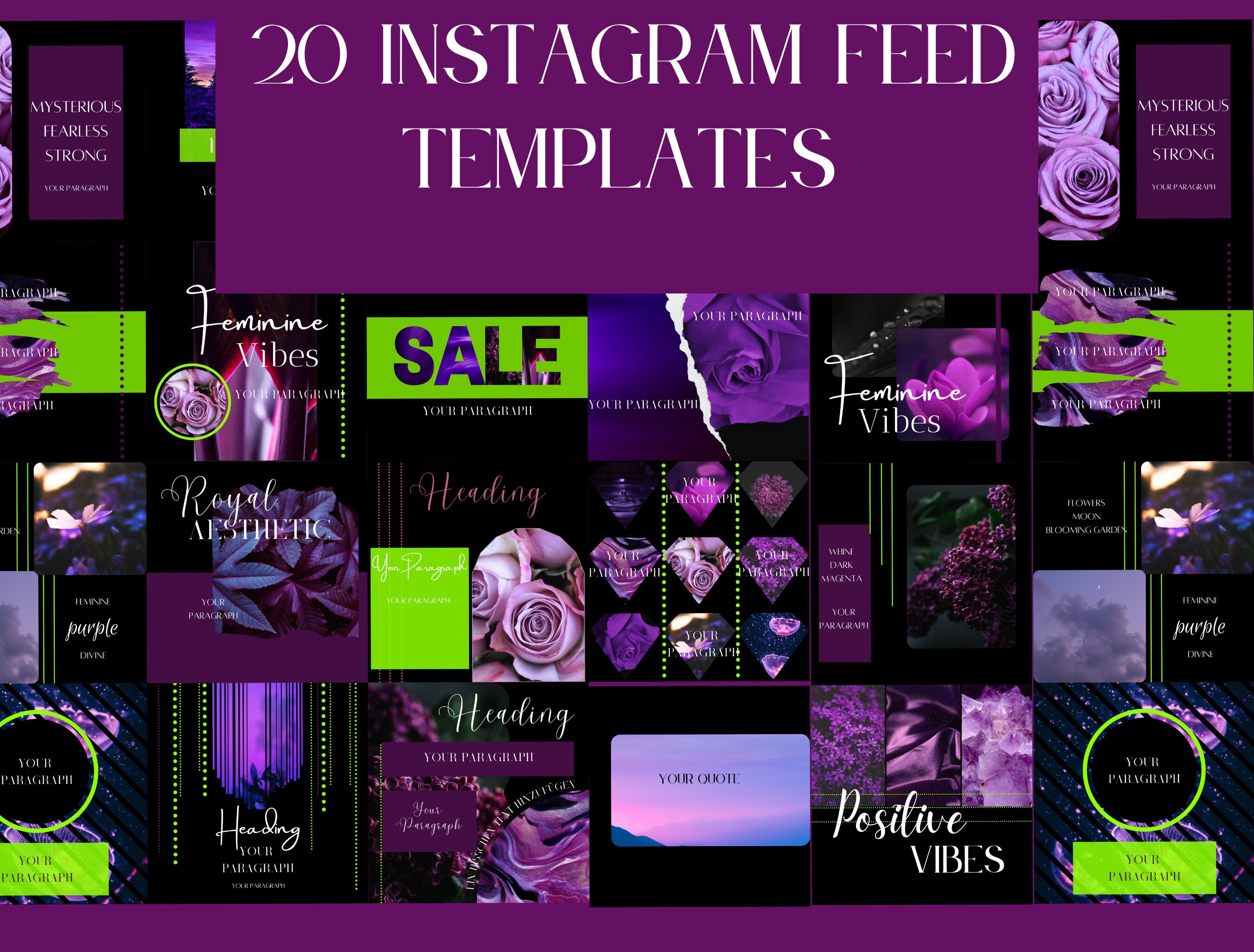 Digital Instagram Post Template, Instagram Post Template Canva ...