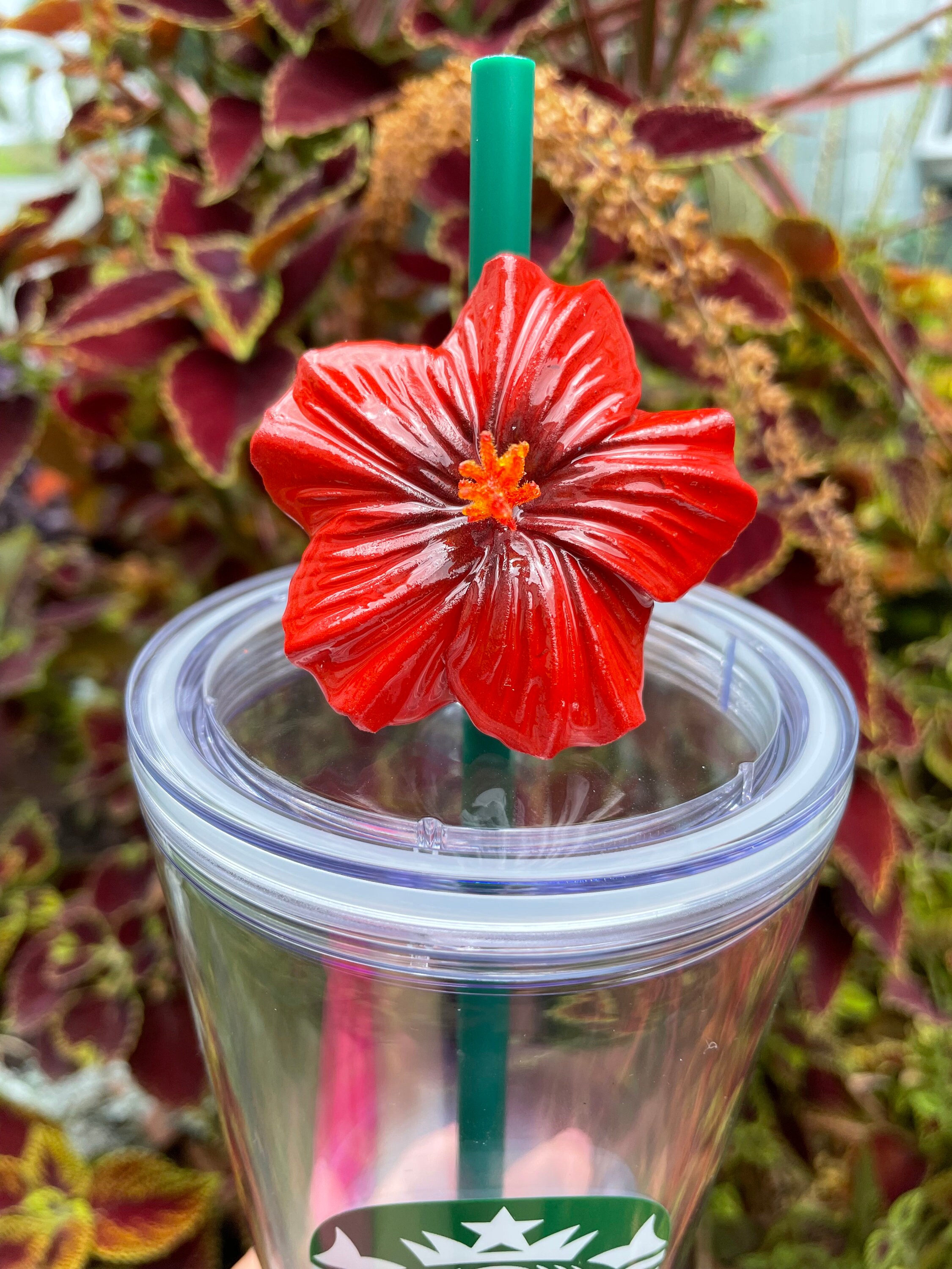 Straw Topper Hibiscus Flower - Etsy