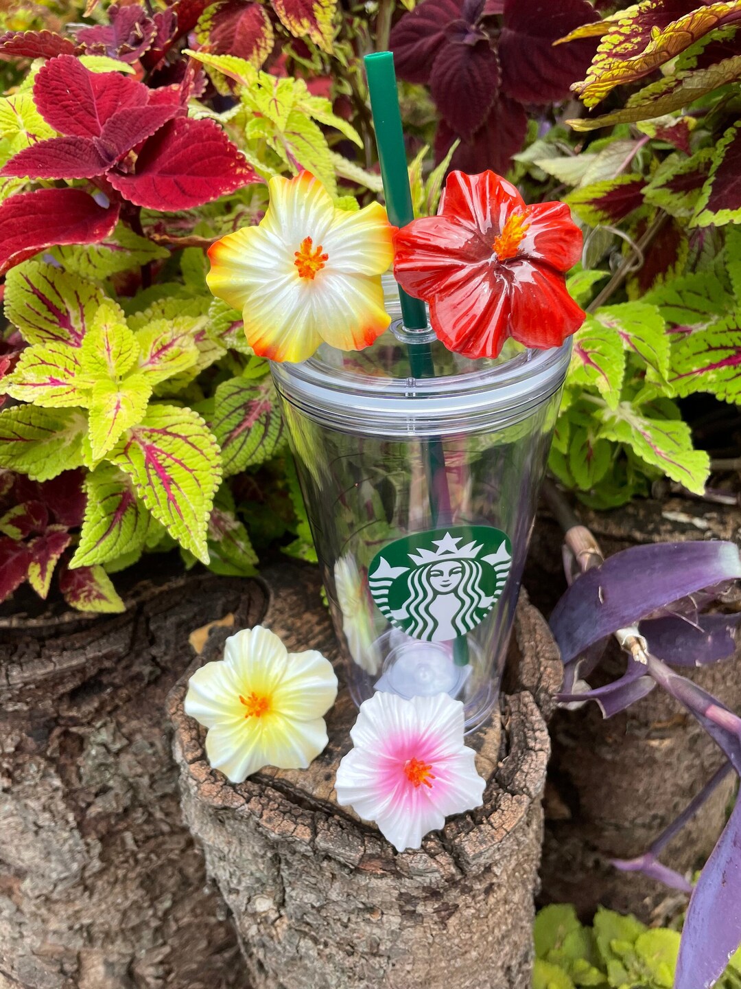 Straw Topper Hibiscus Flower - Etsy