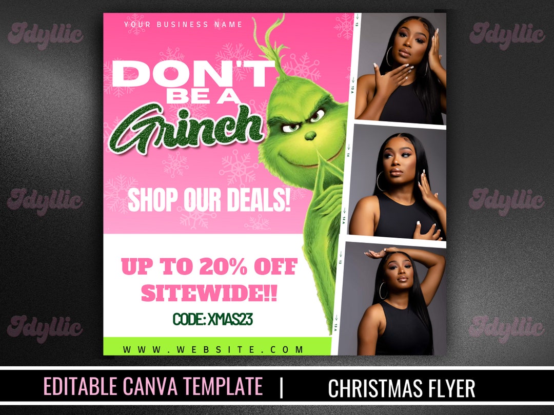 Grinchmas Flyer | Christmas Sale Flyer | Holiday Sale Template ...
