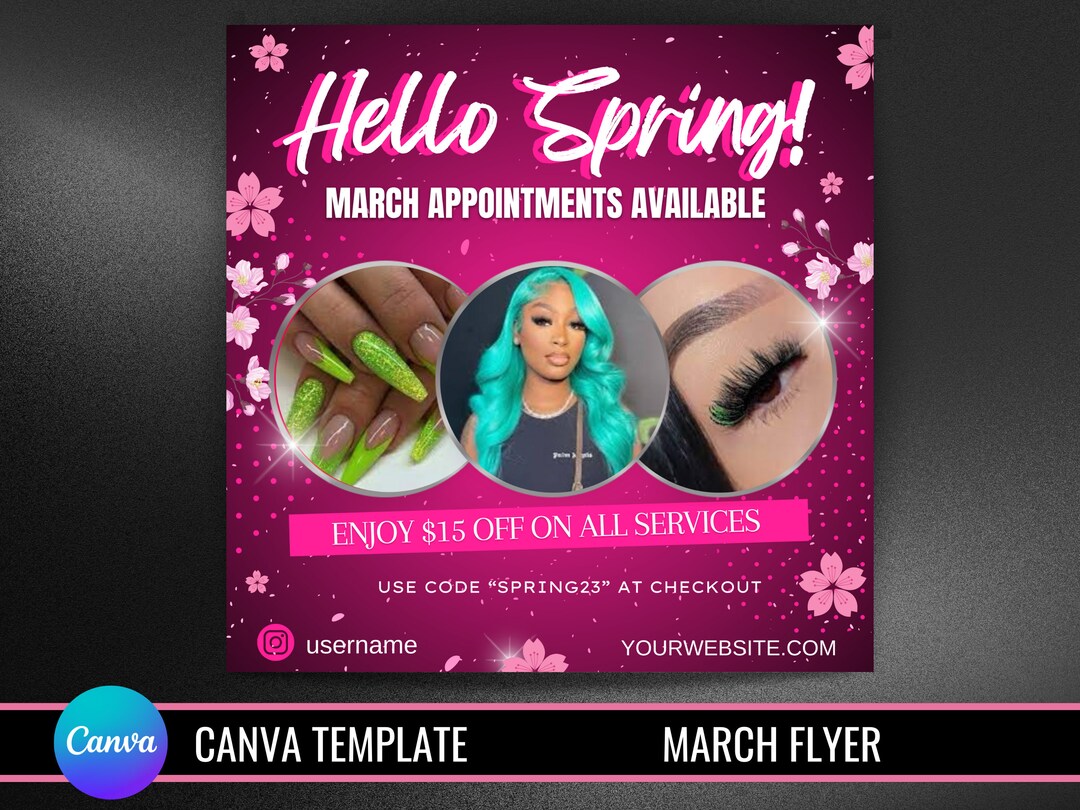 Spring Sale Flyer | March Booking Flyer | April Book Flyer | Canva ...