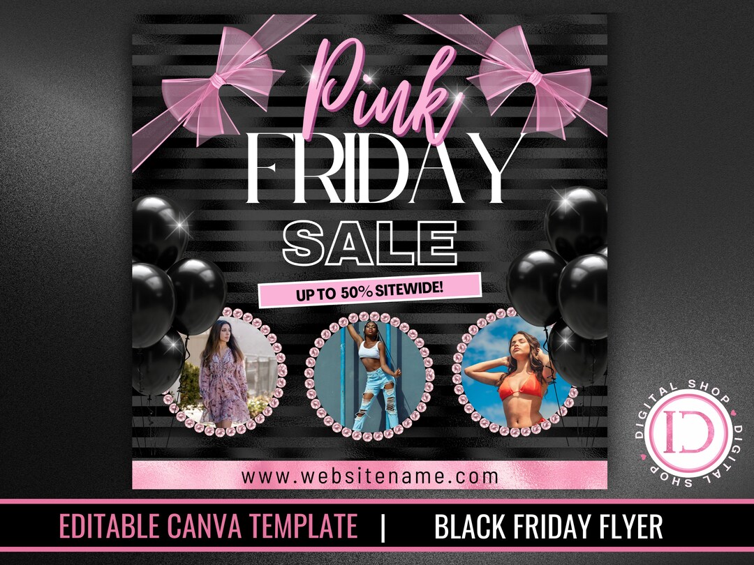 PINK FRIDAY Flyer | Pink Friday Instagram Post | DIY Canva Template ...