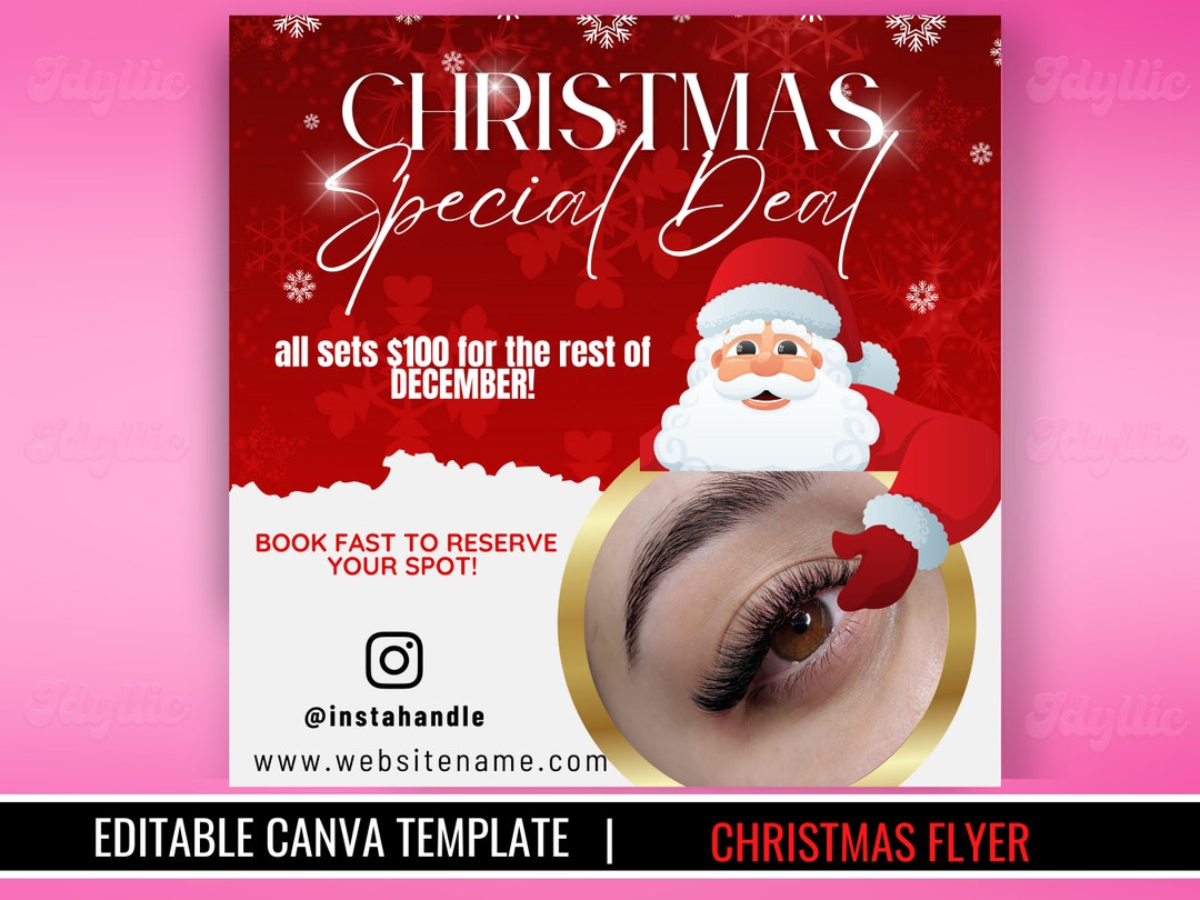 Christmas Special Deal Flyer Editable Canva Template Etsy