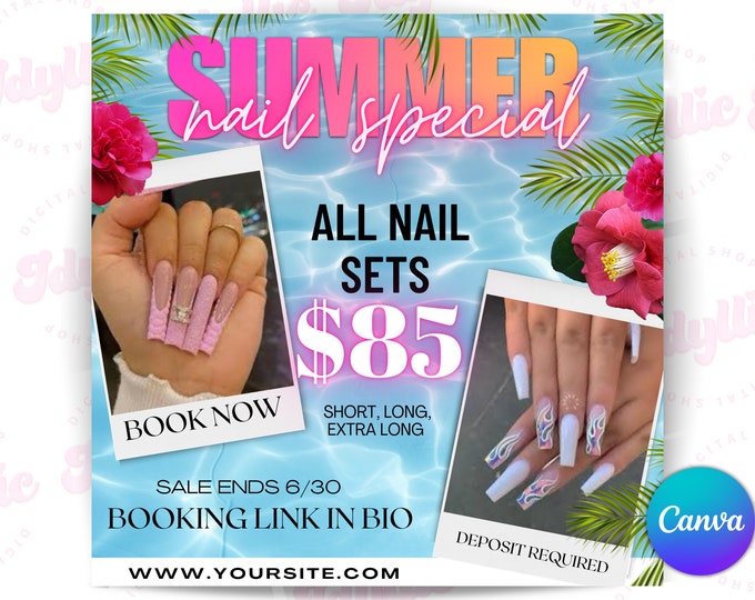 Summer Sale Flyer, Lash Flyer, Social Media Flyer, Book Now Flyers ...