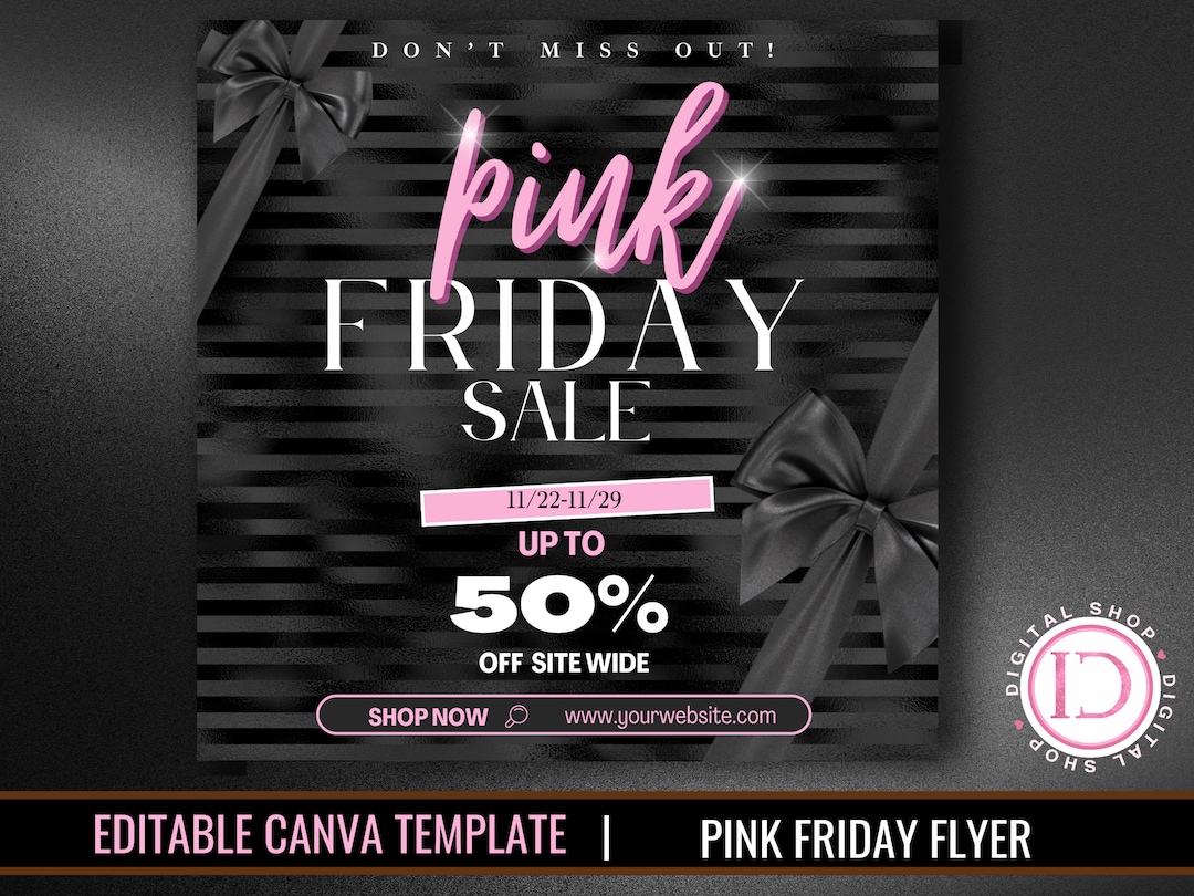 PINK FRIDAY Sale Flyer | Pink Friday Instagram Flyer | DIY Canva ...