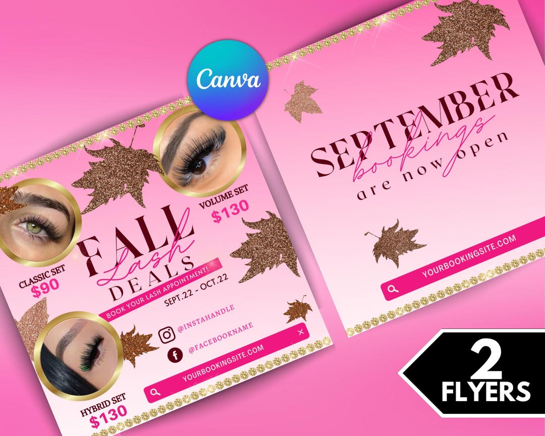 Fall LASH Sale Flyer | September Bookings Template | Braids, Hair ...