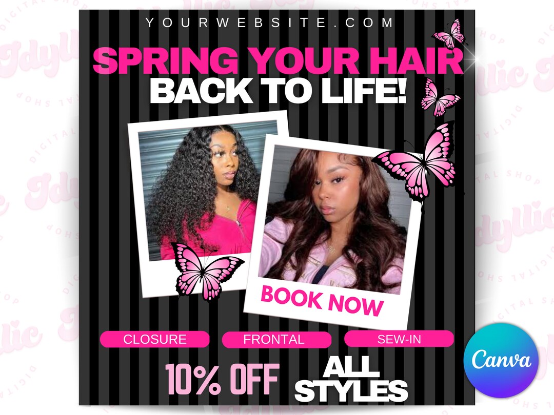 Spring Hair Stylist Flyer, April Bookings Flyer, Hairstylist Flyer ...