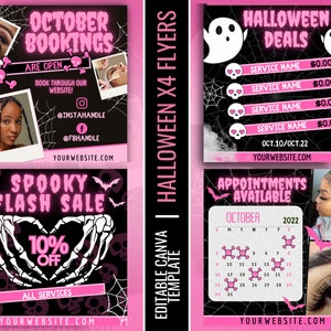 Halloween Flyer Bundle | October Bookings Open | Social Media Instagram ...