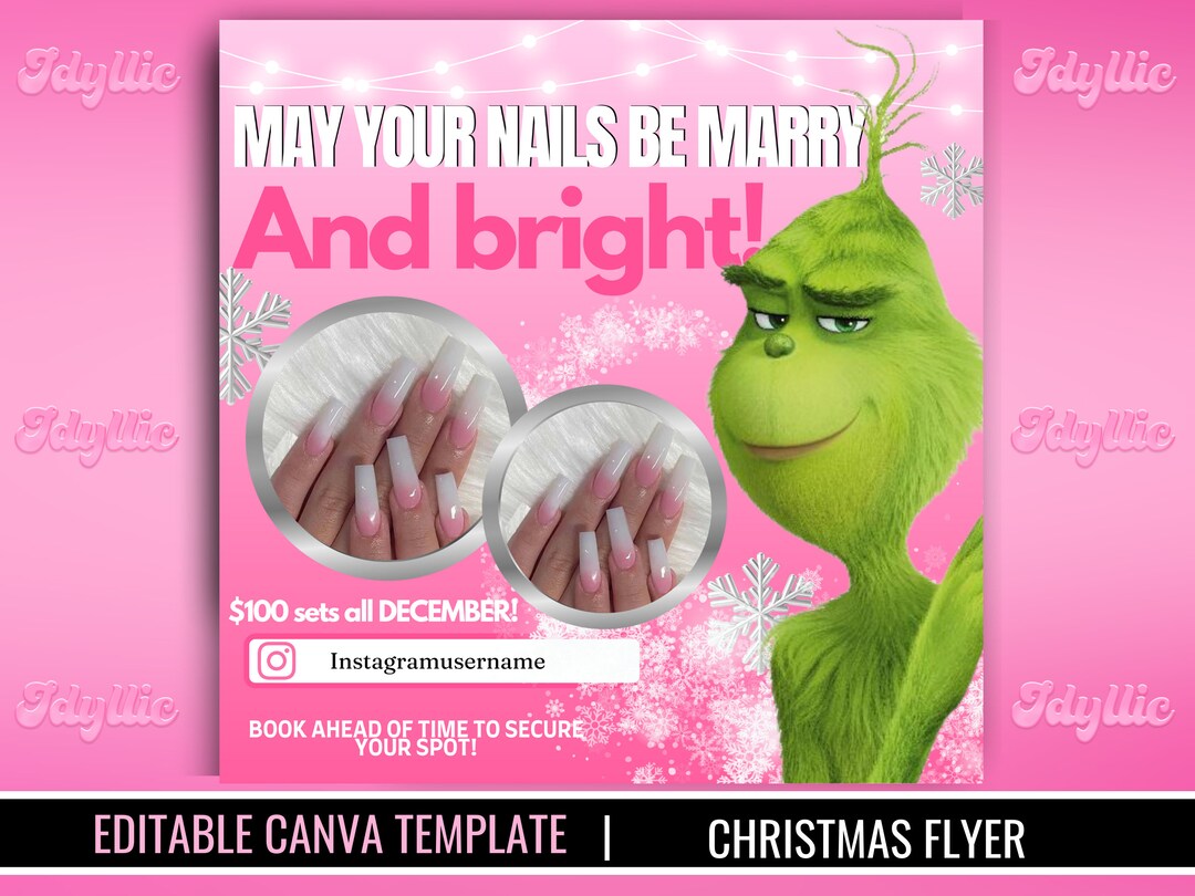 Christmas Flyer | the Grinch Christmas Sale Flyer | Canva Editable ...