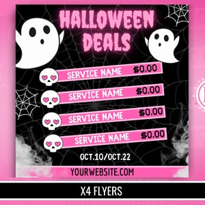 Halloween Flyer Bundle | October Bookings Open | Social Media Instagram ...