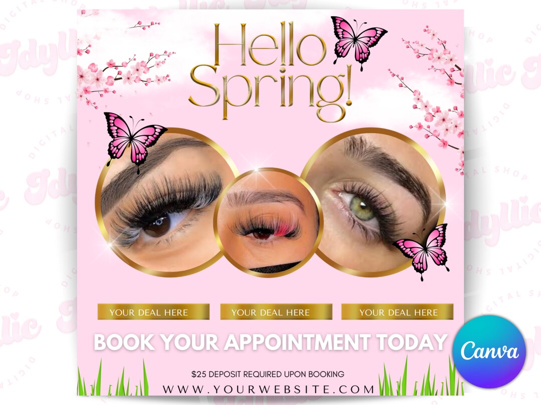 SPRING LASH FLYER, Spring Sale Template, Spring Lash Flyer, Spring Nail ...