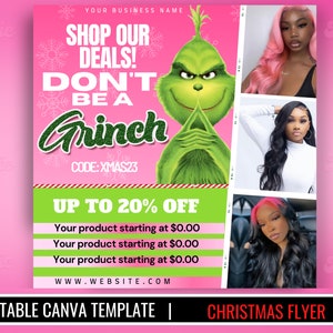 Grinch Flyer | Christmas Sale Flyer | December Booking Flyer | Book Now ...