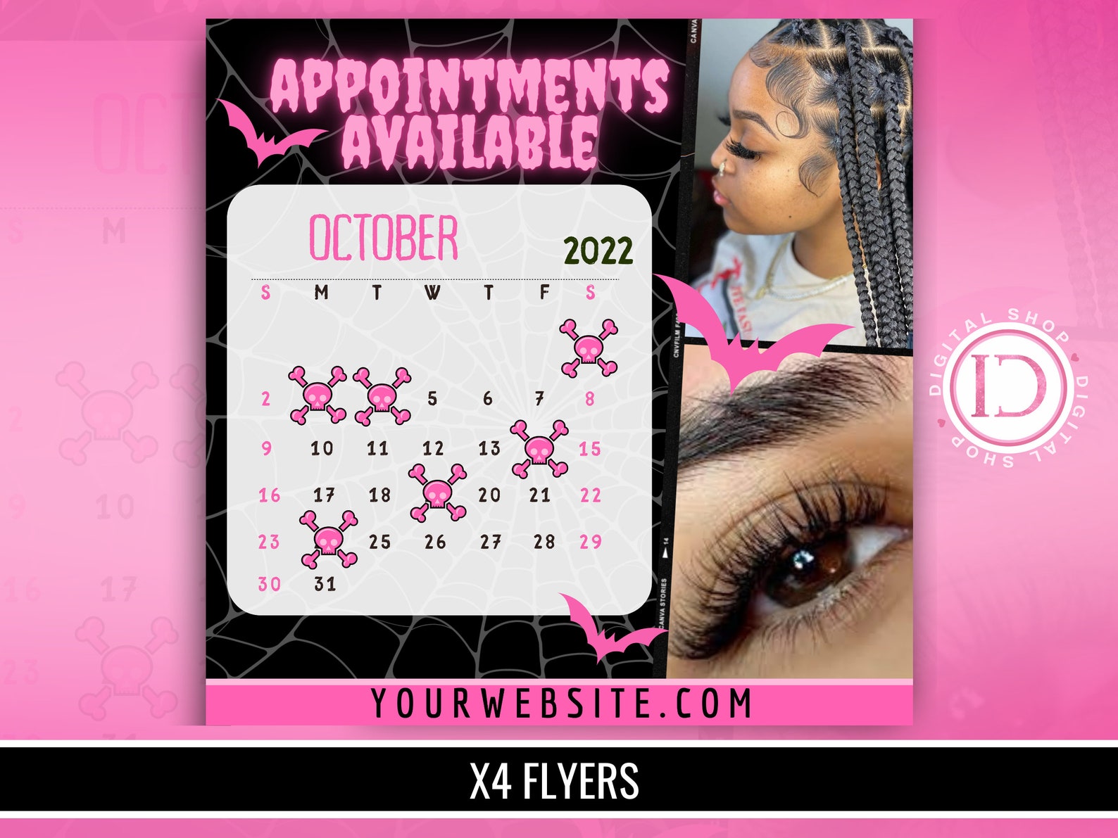 Halloween Flyer Bundle October Bookings Open Social Media - Etsy