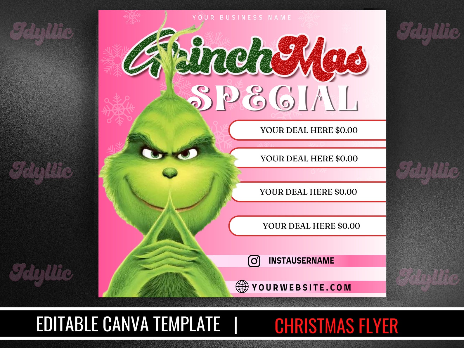 Grinch Flyer | Christmas Sale Flyer | December Booking Flyer | Book Now ...