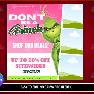 Grinchmas Flyer | Christmas Sale Flyer | Holiday Sale Template ...