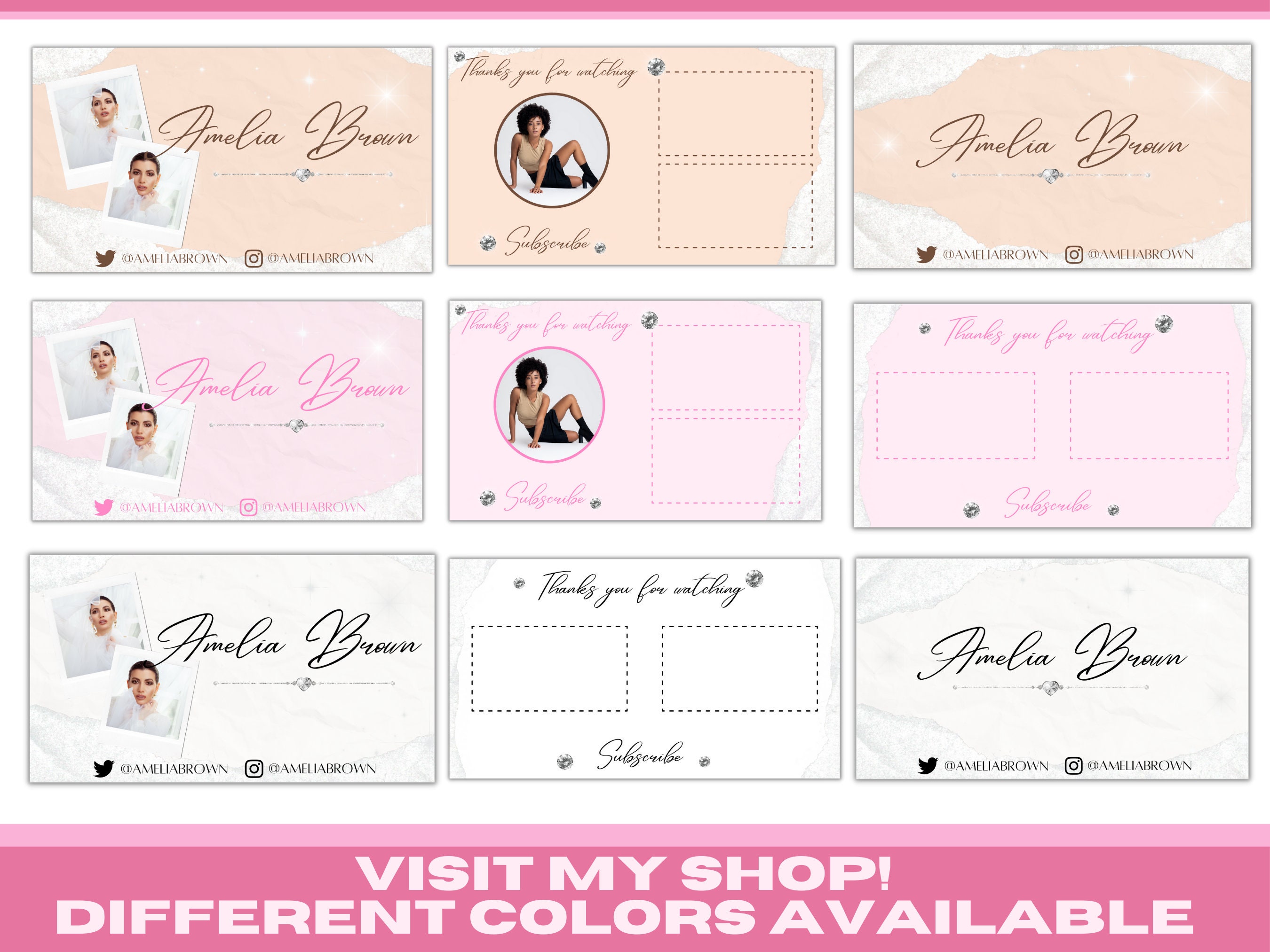 Pink Youtube Intro Youtube Branding Kit Youtube Intro - Etsy