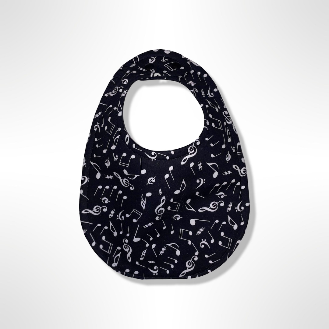 Music Notes Bib Baby Toddler Child Newborn Adjustable Absorbent Three ...
