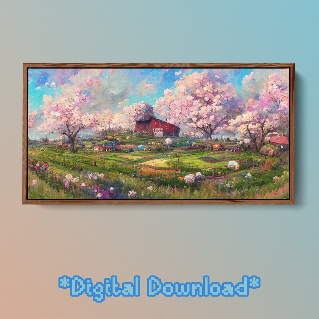 Spring Cherry Blossom Farm (inspired by Stardew Valley) - *DIGITAL ...