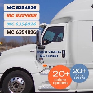 Custom US DOT Number Sticker - Set of 2 Dot Number Stickers for Trucks ...