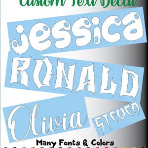 Personalized Design Your Own Name Custom Vinyl Sticker Car Window Boat ...