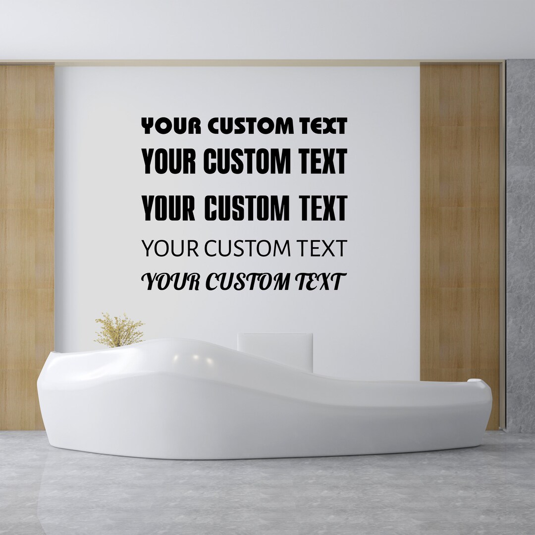 Custom Vinyl Lettering Text in Different Fonts - Individualized Text ...