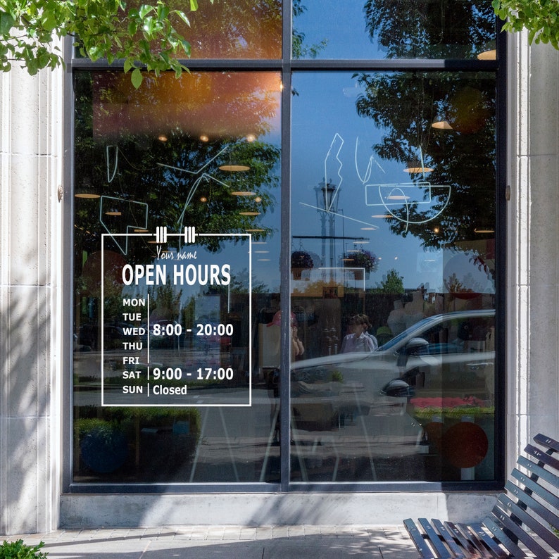Outdoor Signs for Businesses Hours Gym With Custom Name Gym Hours of ...