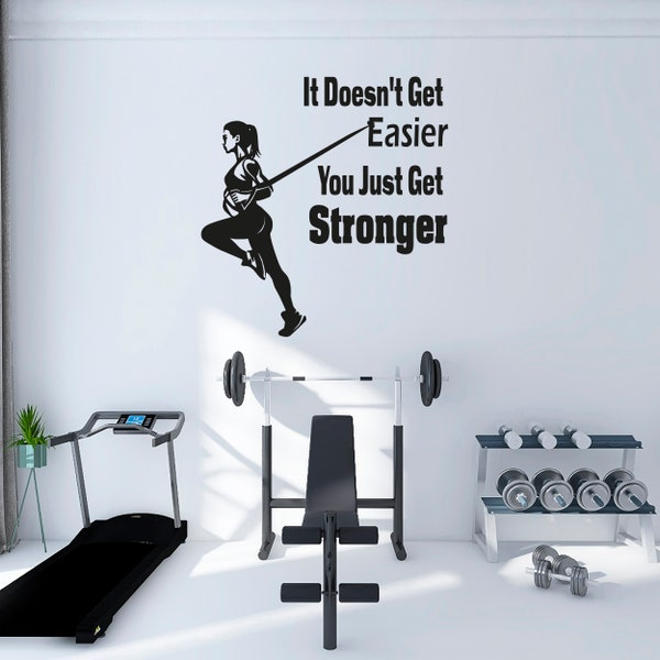 Female Gym Wall Decal - Etsy