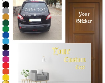 Custom Vinyl Decal Decals Lettering Personalized Personalized Design ...