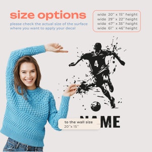 Custom Name Soccer Wall Decal - Soccer Fathead Wall Decals ...