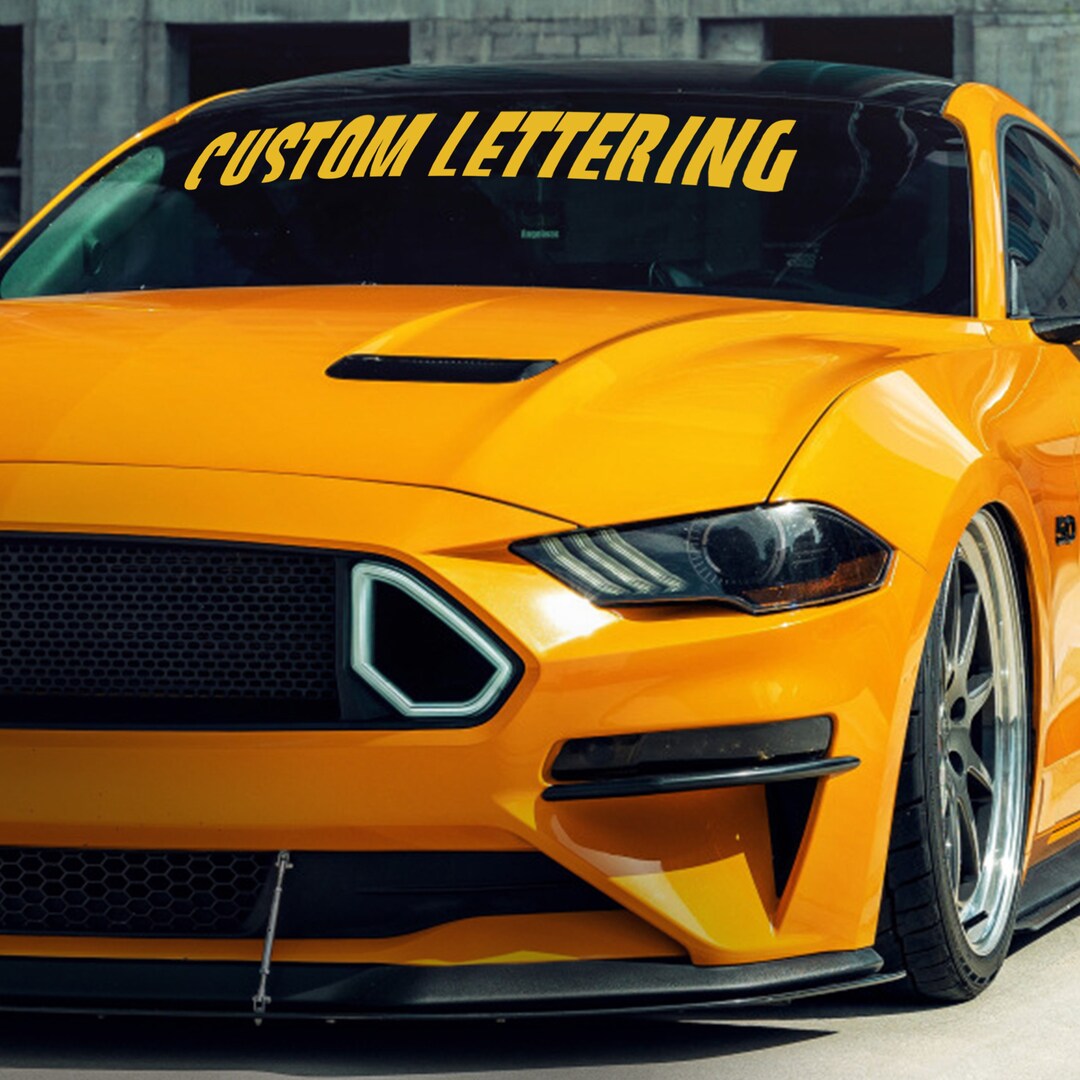 Custom Windshield Decal - Custom Vinyl Decals for Vehicles - Waterproof ...