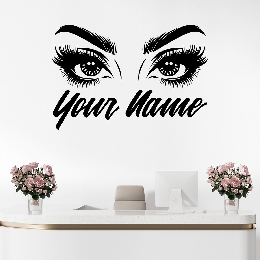 Eyelash Wall Decor Sticker Eyelash Wall Decals Eyelash Window Decal ...