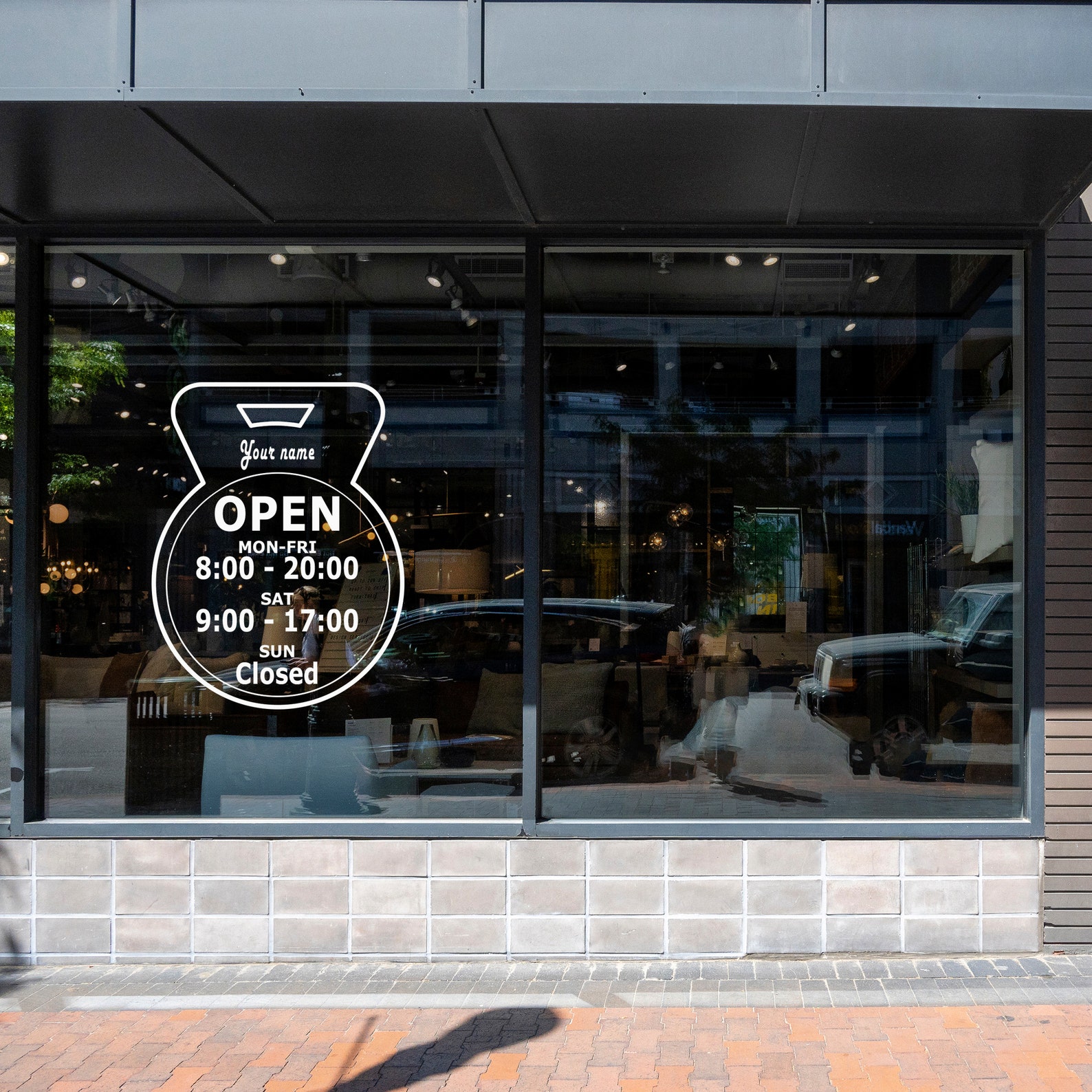 Creative Gym Custom Signs for Business Hours in Kettlebell Form ...