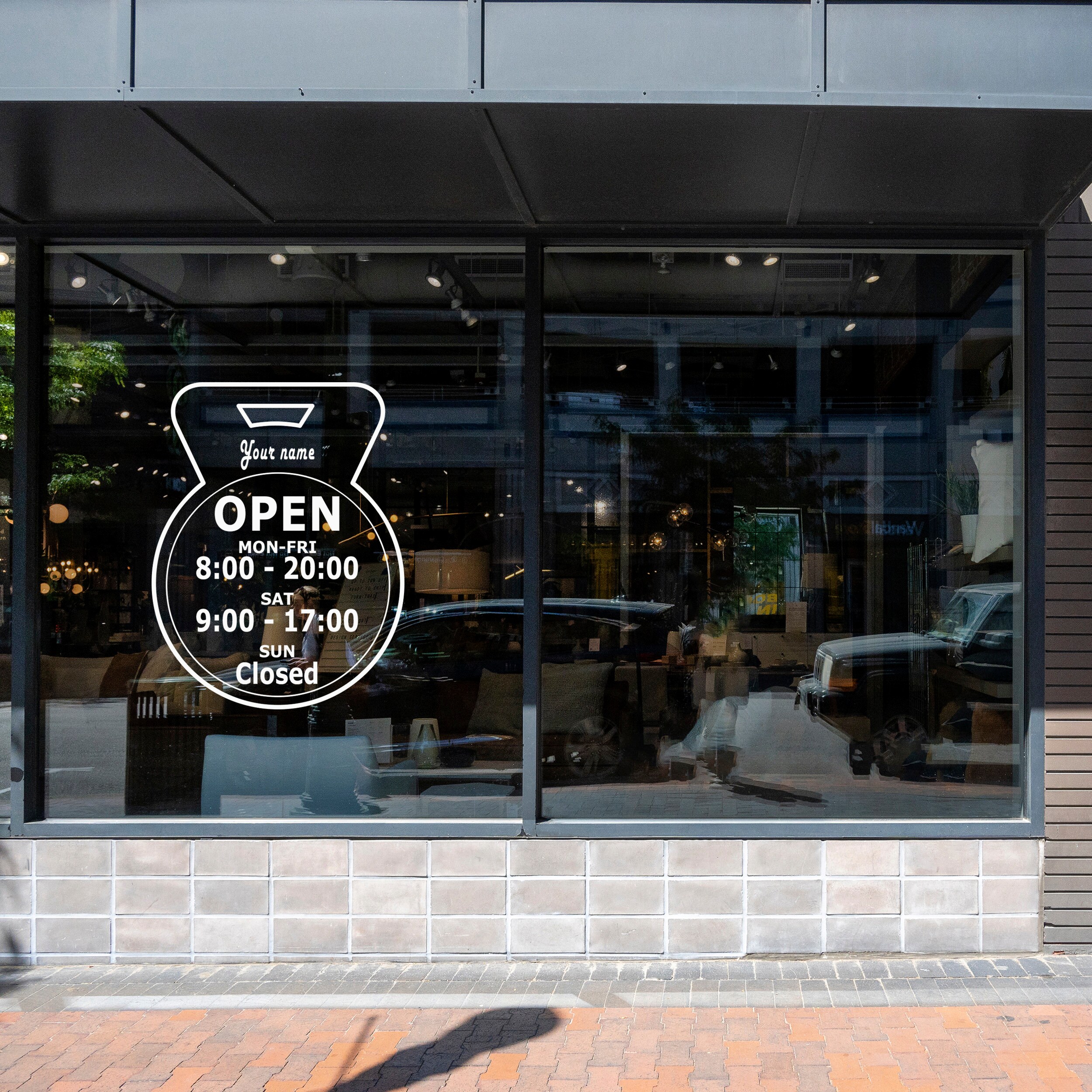 Creative Gym Custom Signs for Business Hours in Kettlebell Form ...