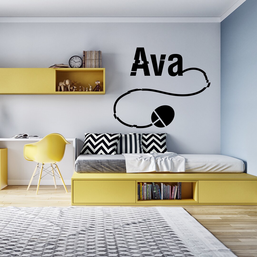 Personalized Name Wall Sticker - Kids Room Decoration Gaming Sticker ...