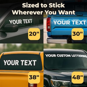 Custom Car Window Decal – Personalized Text Banner for Windshield ...