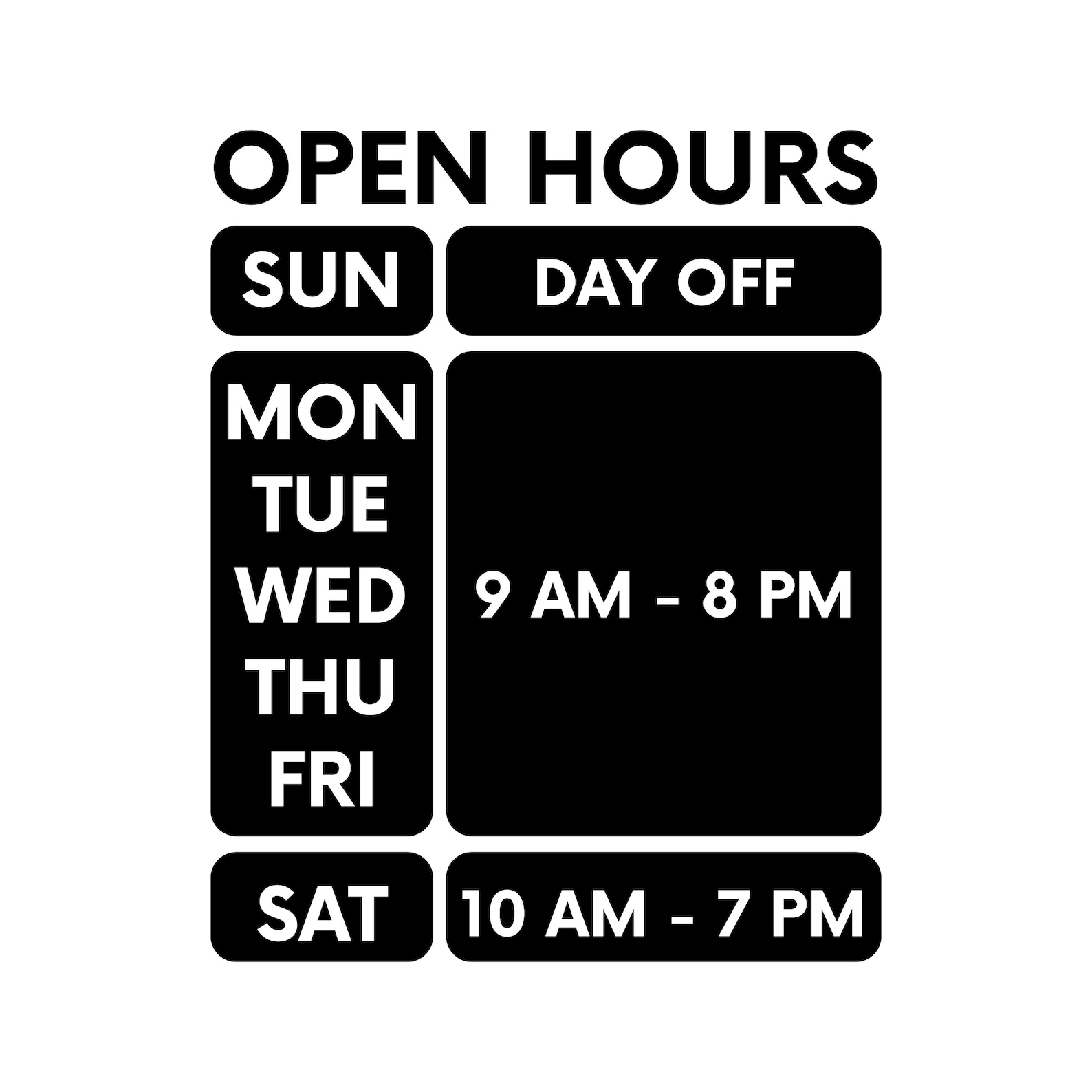 Vinyl Sticker Personalised Store Opening Hours Store Door - Etsy