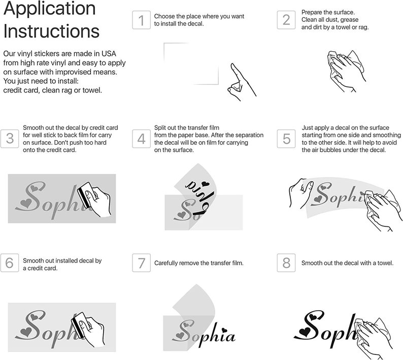 Custom Made Vinyl Decals Personalized Design Your Own Name Custom Vinyl ...